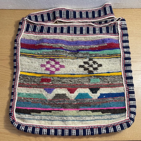 Bags | Vintage Messenger Tote Bag Wool Baja Boho Drug Rug Hippie Style ...